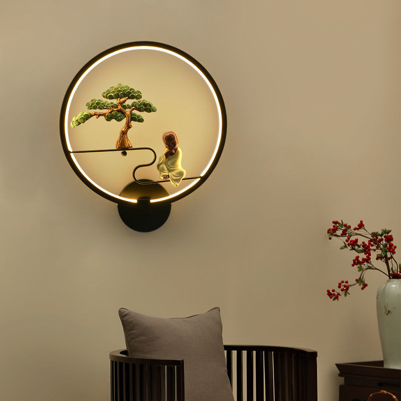 New Chinese Wall Lamp Wall Living Room Modern Simple Bedroom Chinese ...