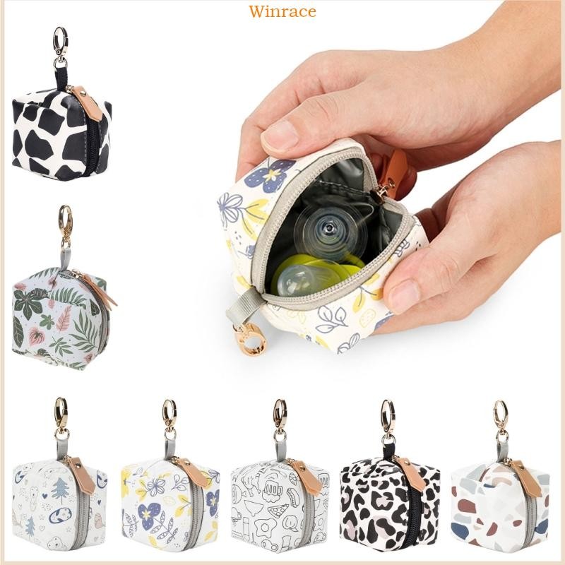 WRC PU Pacifier Holder Bag Pacifier Storage Container Waterproof ...