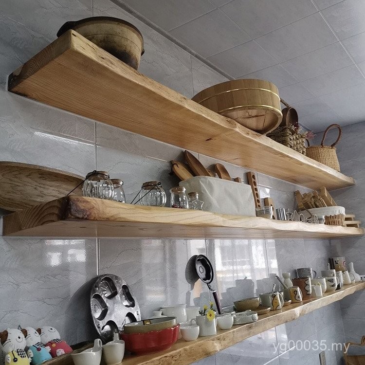 Kitchen Wall Hanging Rack Wall Partition Irregular Whole Wood ...