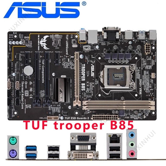 Asus TUF trooper B85 LGA 1150 ddr3 desktop integrated motherboard special forces | Shopee Malaysia