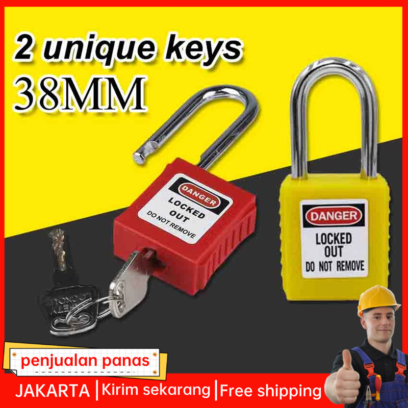 MERAH Good Loto Padlock Padlock Safety Equipment 38mm Red and Kuing ...