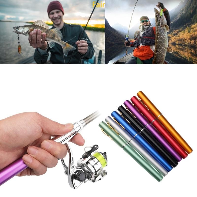 Fair Pen Shaped Fishing Rod Reel Combo Sets Mini Telescopic Portable ...