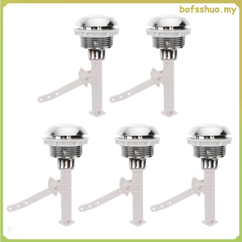 5 Pcs Automatic Toilet Button Tank Bowl Single Flushing Valve Quick Release Seat Plunger Kit ...