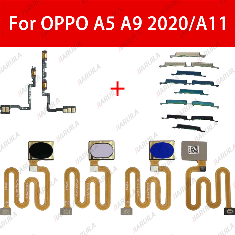 For OPPO A5 A9 2020 A11 power button with finger print Scanner Touch ID ...
