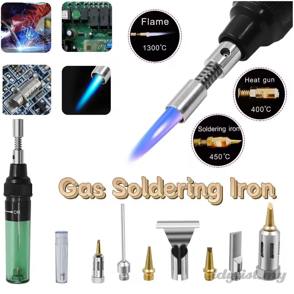 ღ 4 In 1 Gas Soldering Iron Kit 1300celsius Butane Welding Pen Burner ...