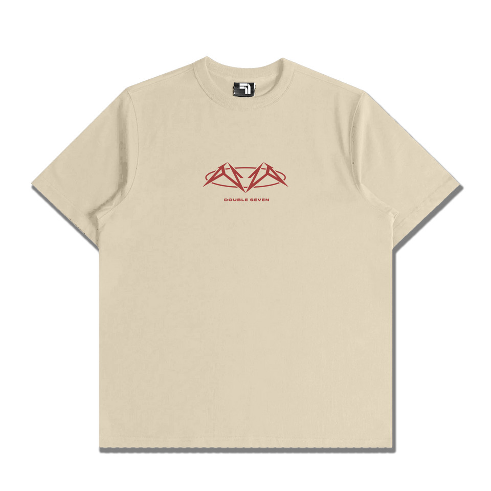 Double 7 "State of Mind" Logo Tee (Cream) | Shopee Malaysia