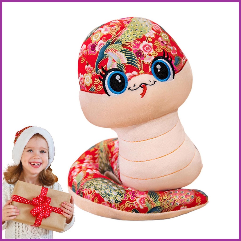 For bedroom Chinese Snake Plush Doll 2025 Chinese New Year Plush Snake ...