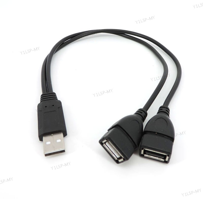 1 usb 2.0 male to 2 way usb female OTG splitter power data adapter DC ...