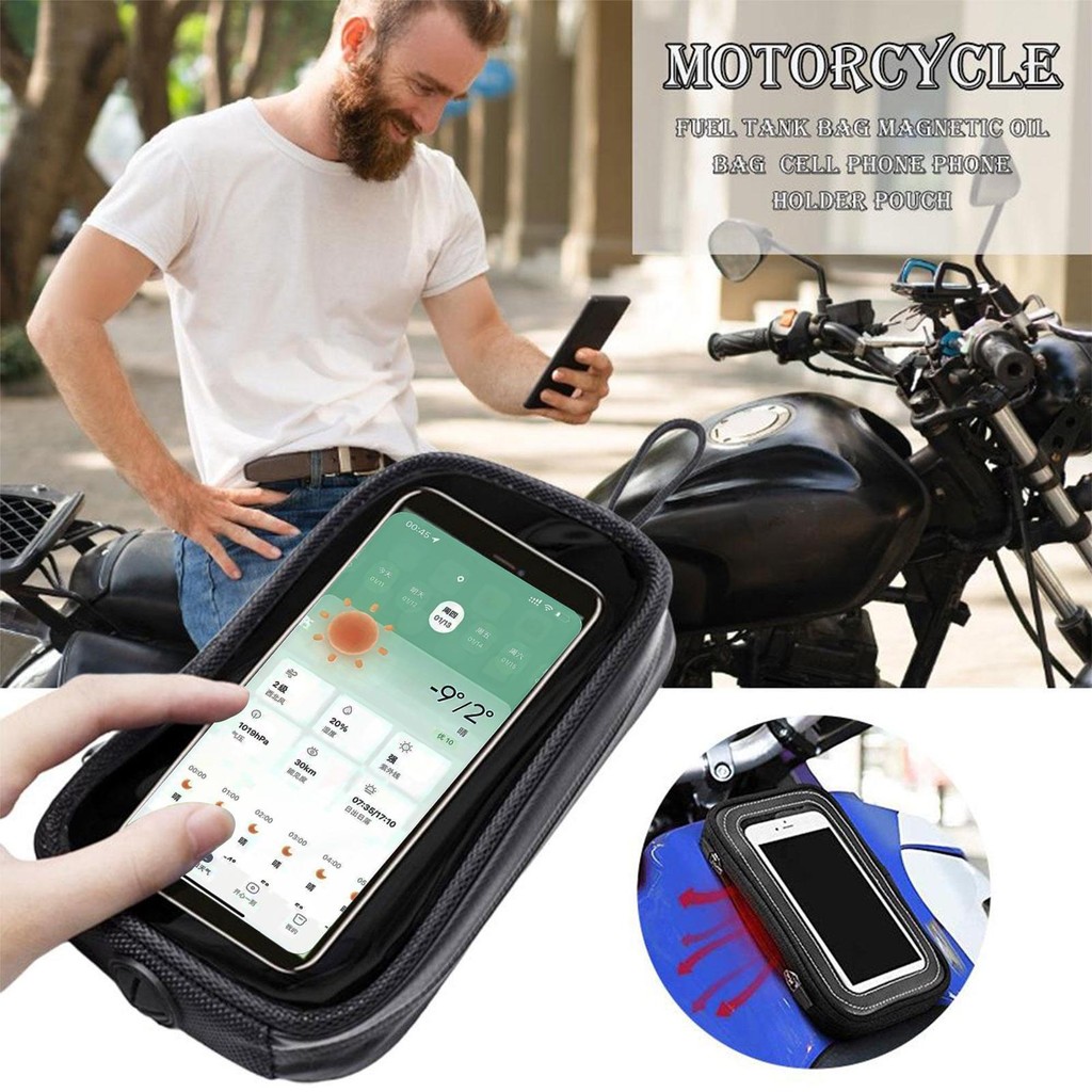 Magnetic Motorcycle Tank Bag Water-Resistant Bike Phone Bag Motorcycle ...
