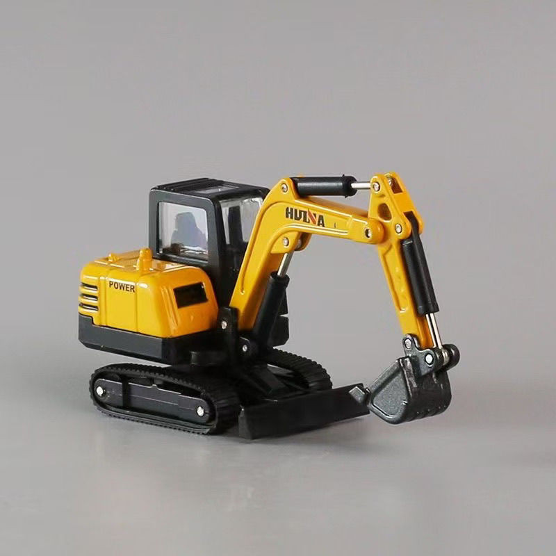 Mini Excavator Original Mini Alloy Excavator Flatbed Truck Model Baby ...