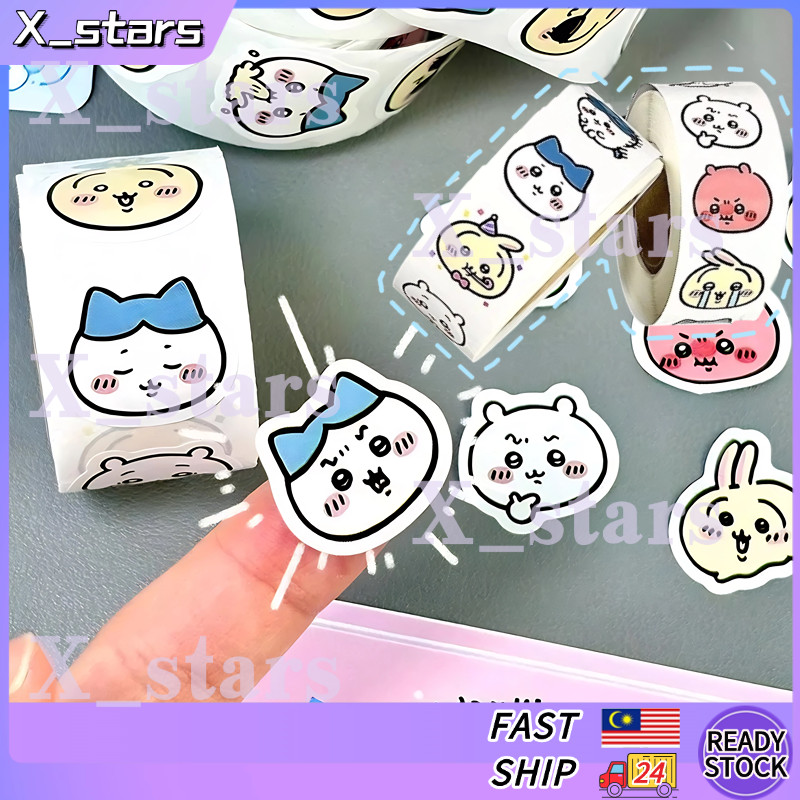500pcs/Roll Capybara Chiikawa Loppy HelloKitty Kuromi Sealing Sticker ...