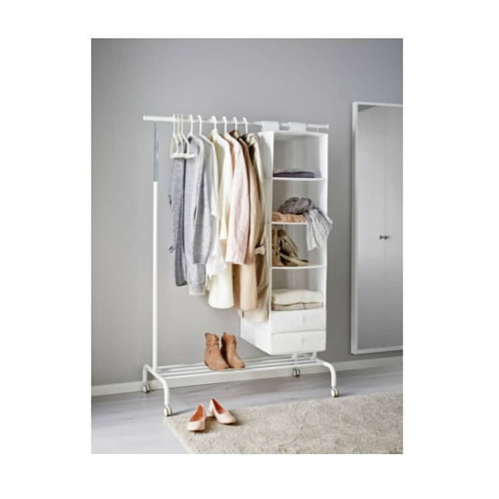 💥ORIGINAL💥IKEA RIGGA Clothes rack, white | Shopee Malaysia