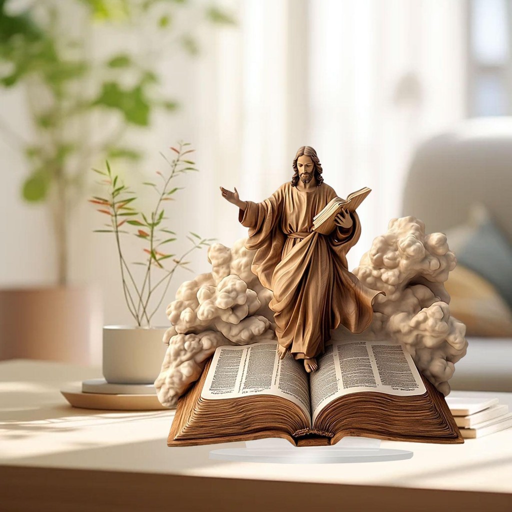 [yiodusi] Jesus Statue Acrylic Decorative Table Centerpieces Art ...