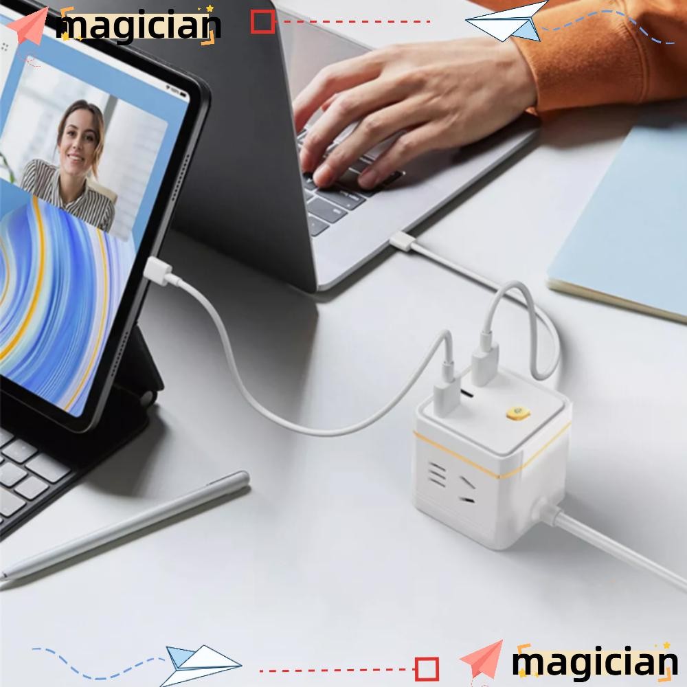 MAGIC Outlet Extension Charger, Multifunctional 4 Socket Cube Power ...