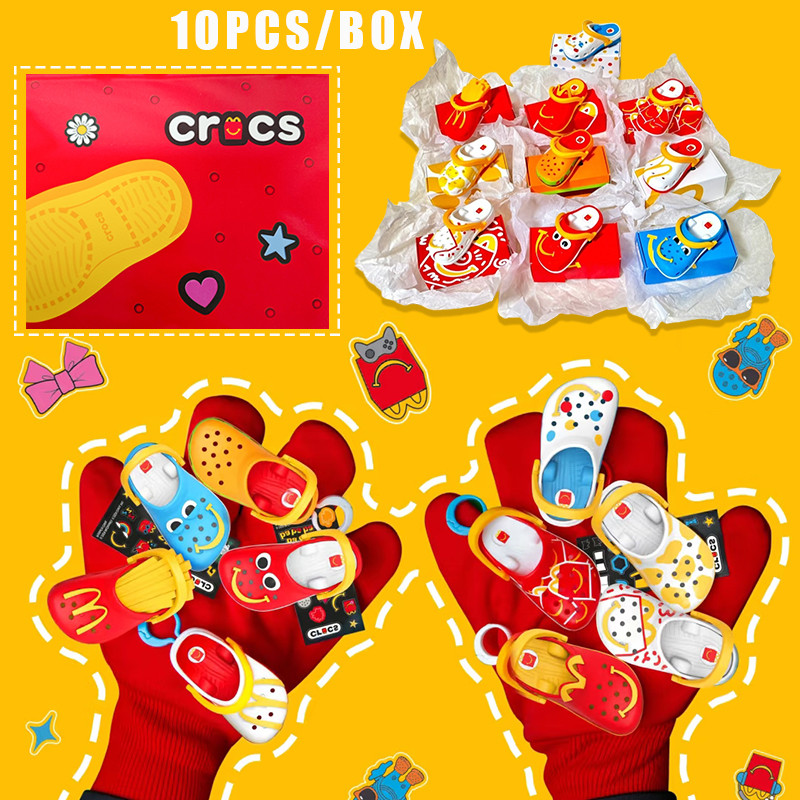 10pcs Mcdonald's Crocs Mini Key Rings Crocs Fingertip Toys with ...