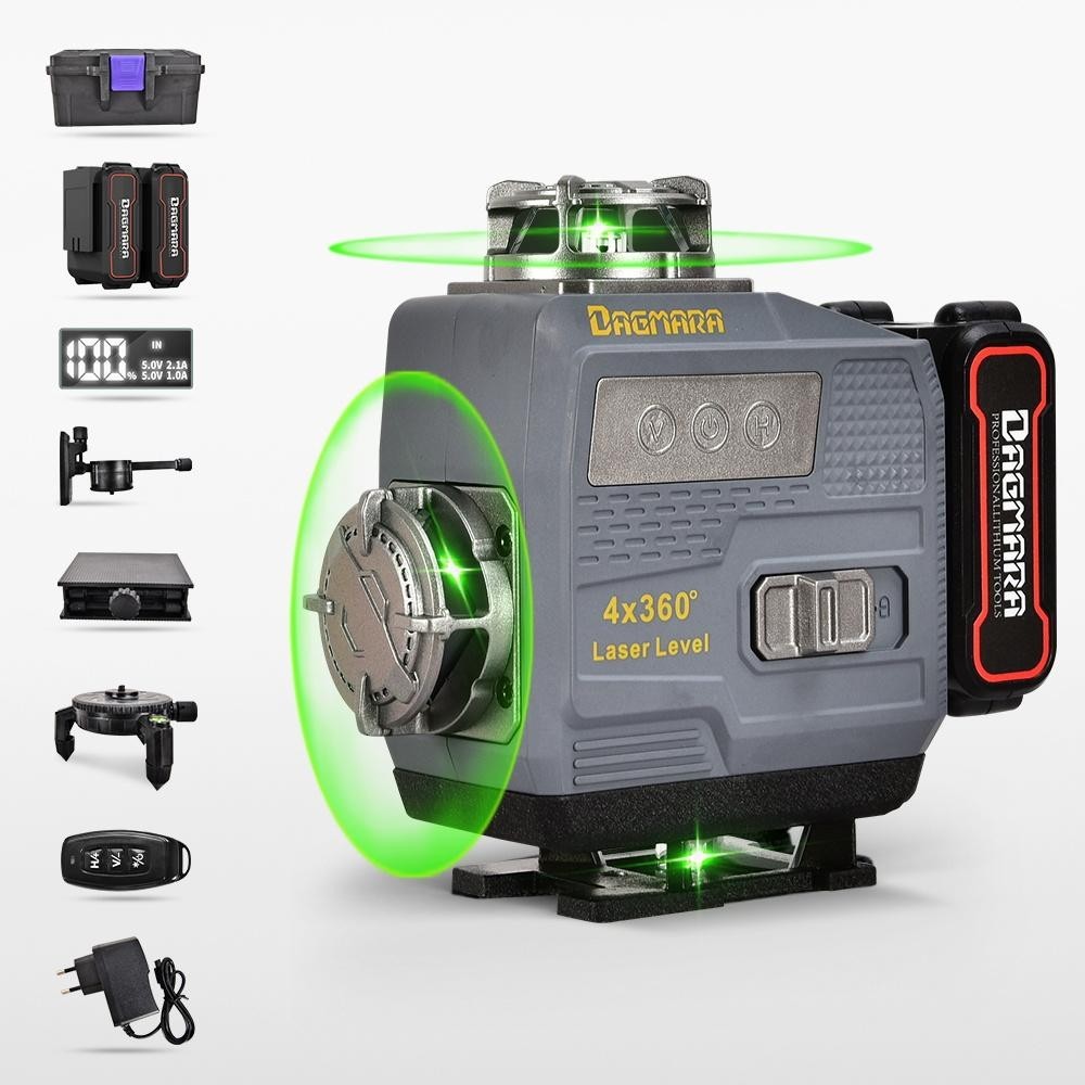 Dagmara 16 Lines Adjustable Laser Level 360 Rotary Indoor Outdoor Self ...