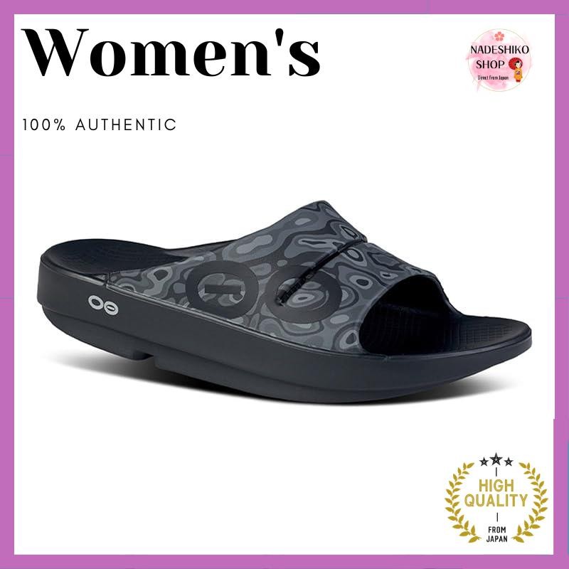 Oofos Slide Sandal OOahh Sport Women's Black Water Camo 24.0 cm Oofos Slide Sandal OOahh Sport ...