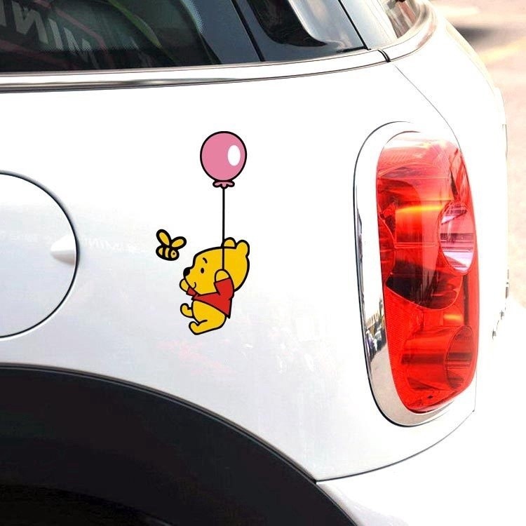 Same Day Cartoon Winnie the Pooh Waterproof Sunscreen Car Sticker ...