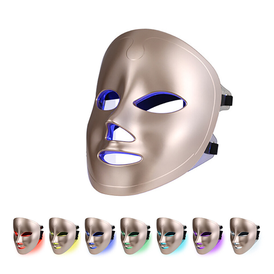 7 Colors Wireless LED Face Mask Light Therapy For Skin Rejuvenation ...
