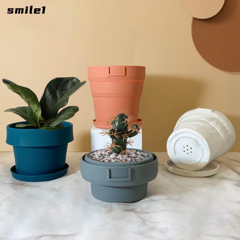 SMILE Office Desktop Decor, Thick Anti Drop Flower Pot, Economic Large ...