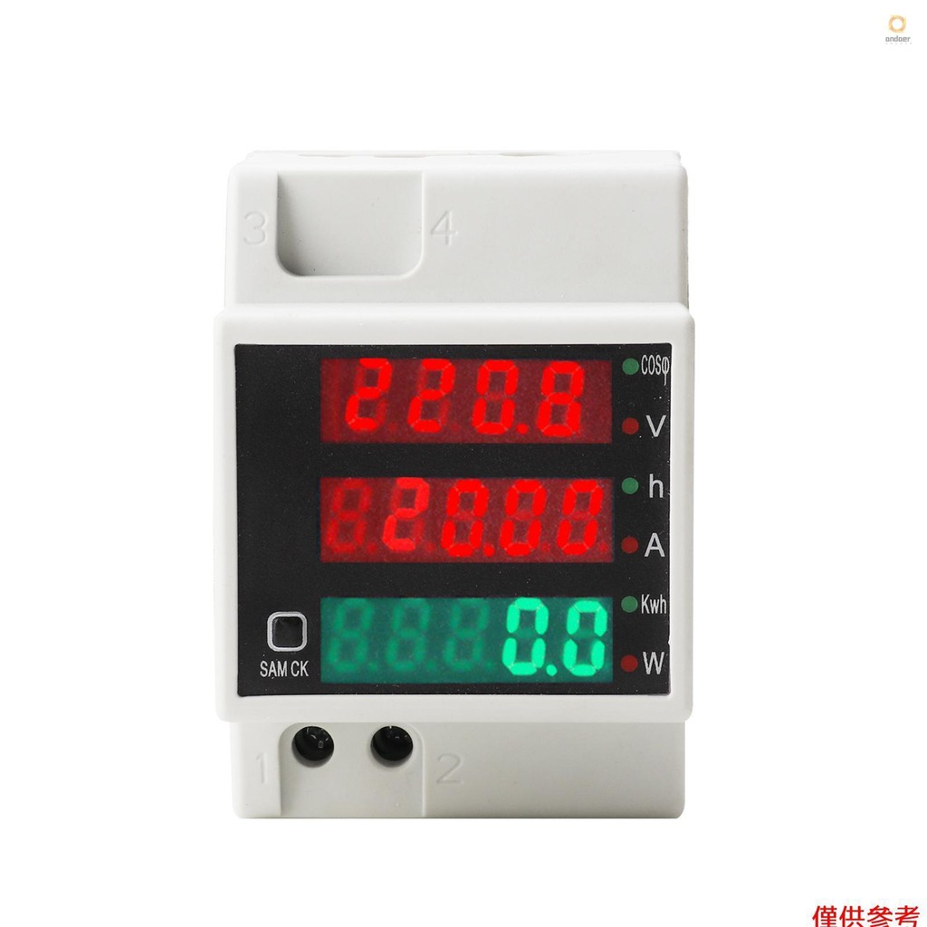 AC80-300V 100A Digital Energy Meter DIN Rail Multimeter Electric Power ...
