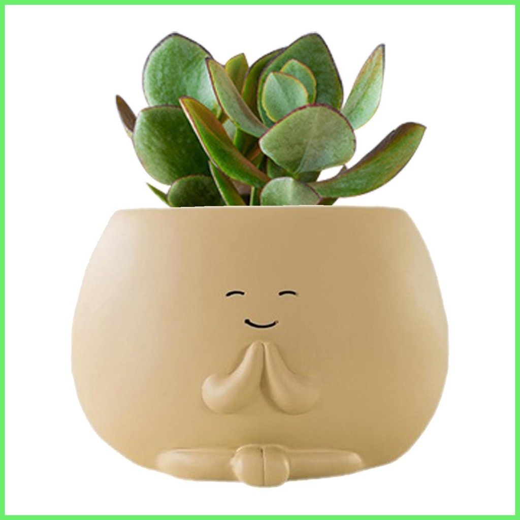 Garden Smile Face Planter Plant Pots Resin Smile Plant Pots for ...