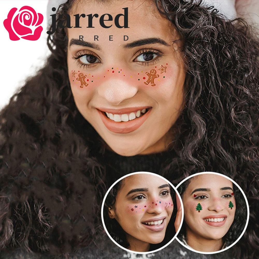 JARRED Face Stickers, Christmas Beauty Waterproof Eye Makeup Decal ...