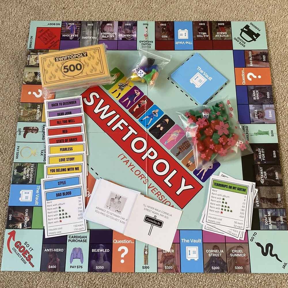 Monopoly Taylor Swift Inspired Board Game Swiftopoly Handmade Box Era ...