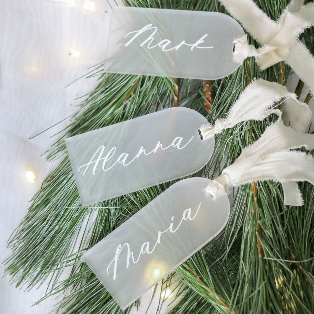manclothescase Acrylic Name Cards Acrylic Table Sign 50pcs Elegant ...