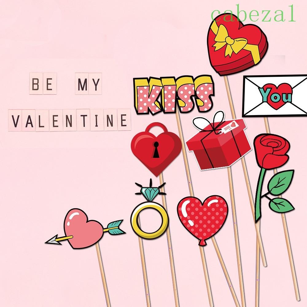 CABEZA 24Pcs/Set Bridal Shower Props, Handheld Romantic Valentine’s Day ...
