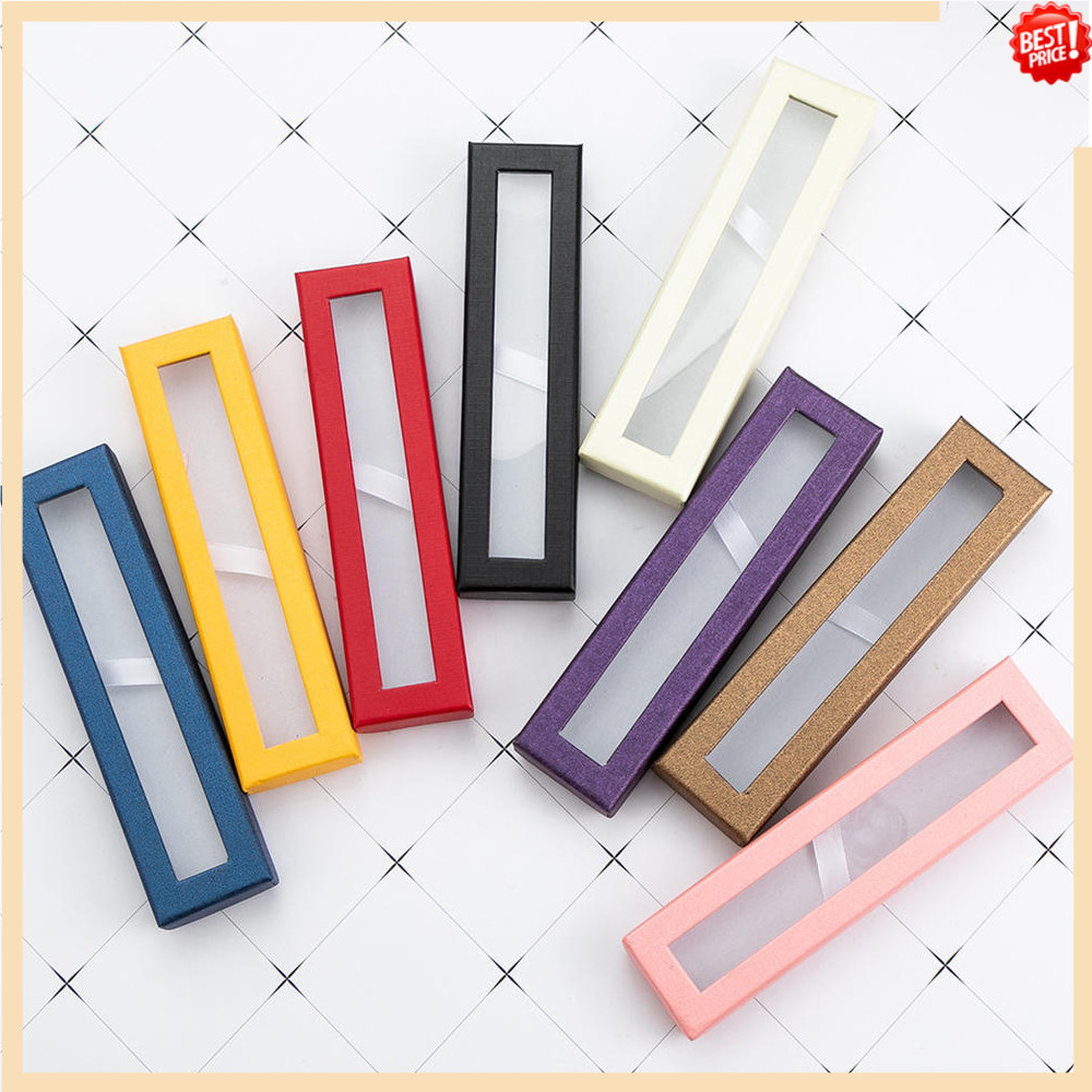 Paper Pen Box Black Transparent Window Gift Pen Box Paper Packaging ...