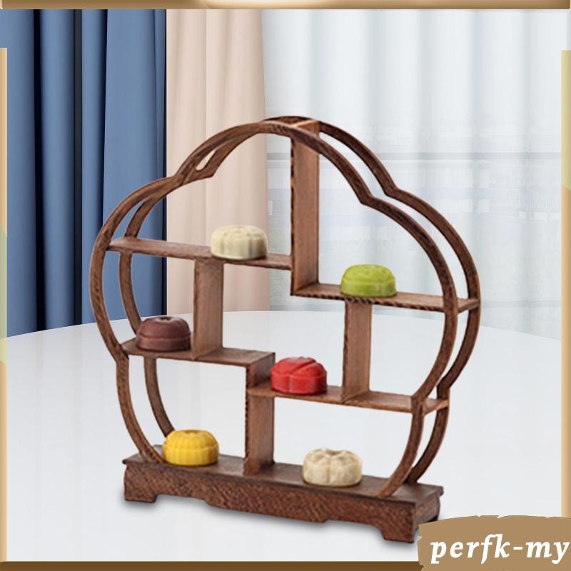 [PerfkMY] Wooden Display Shelf Chinese Wooden Display Cupcake Stand ...