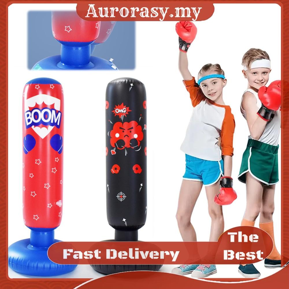 Kids Inflatable Punching Bag Bounce-Back Punch Bag Lightweight for ...