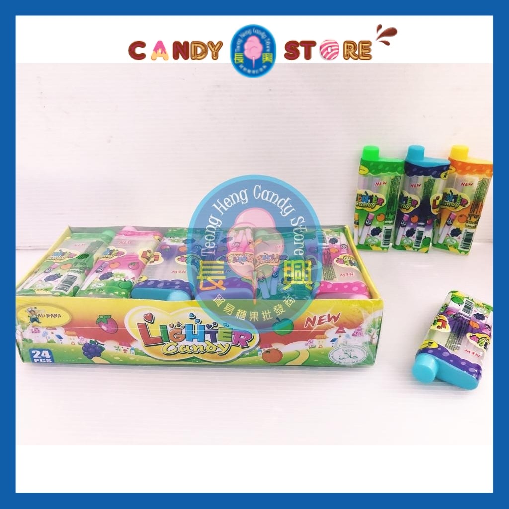 24pcs Lighter Candy Alibaba Fruit Flavour 打火机糖果 suitable for kids fun ...