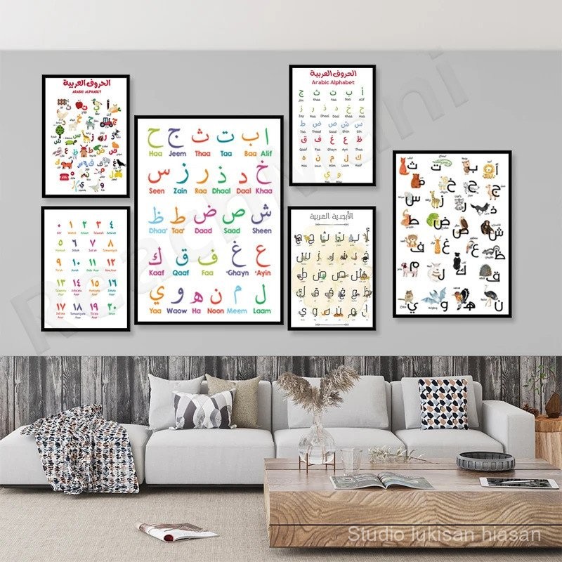 Arabic Alphabet Posters • Animal Alphabets • Children’s Room, Education ...