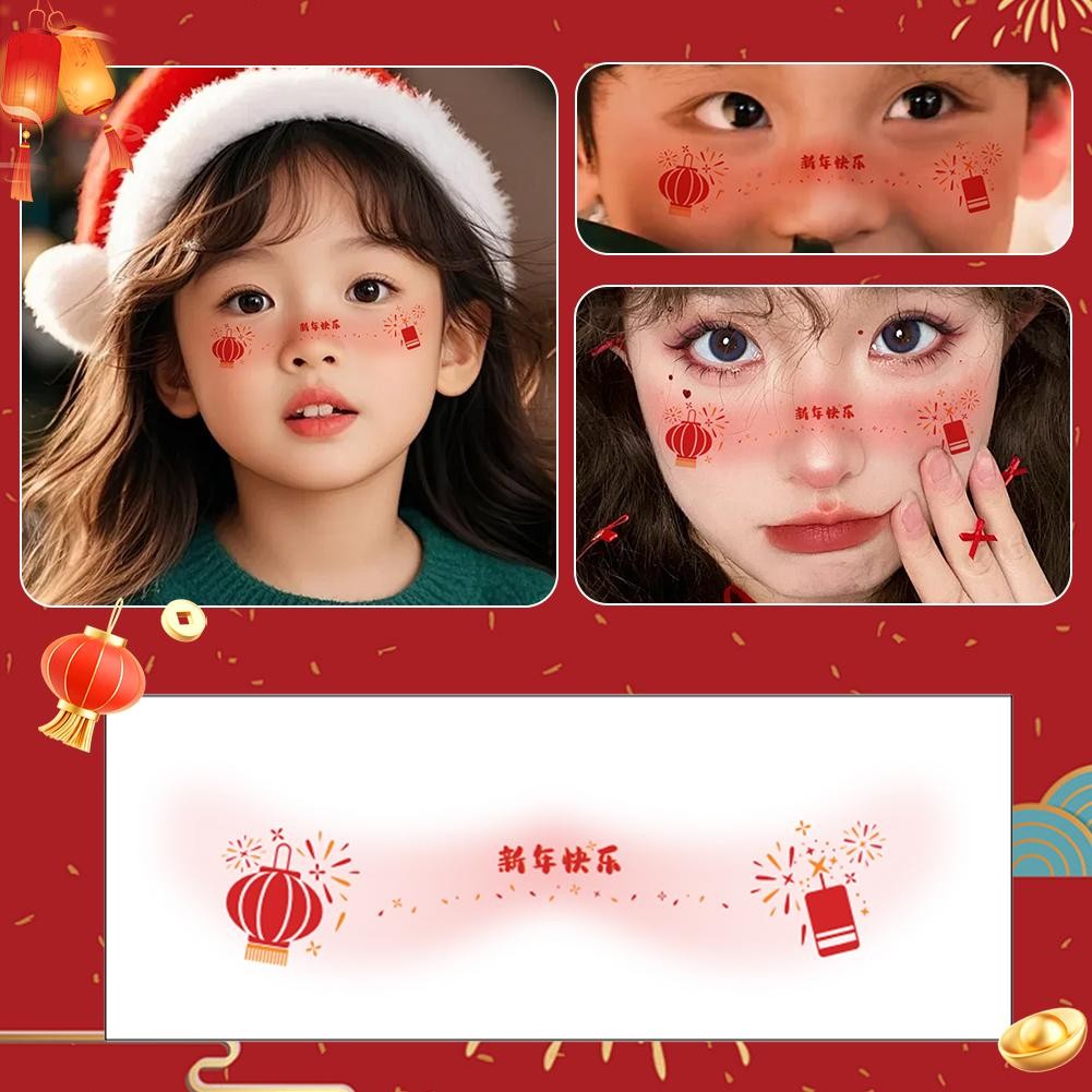 2025 Makeup Face Stickers Women's New Year Makeup Tattoo Sticker Multi ...