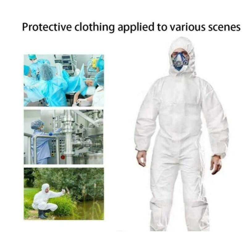 Disposable Jumpsuit Cleanroom Coverall PPE WHO KKM specification ...