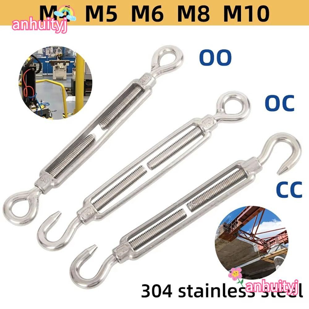 LANJ 1Pcs Tension Device Line, Hooks & Eye Turnbuckle M4/M5/M6/M8 Wire ...