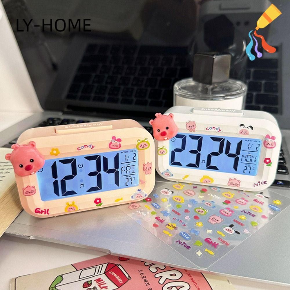 LY-HOME LED Digital Clock, Cartoon Mini Loopy Alarm Clock, Kawaii ...