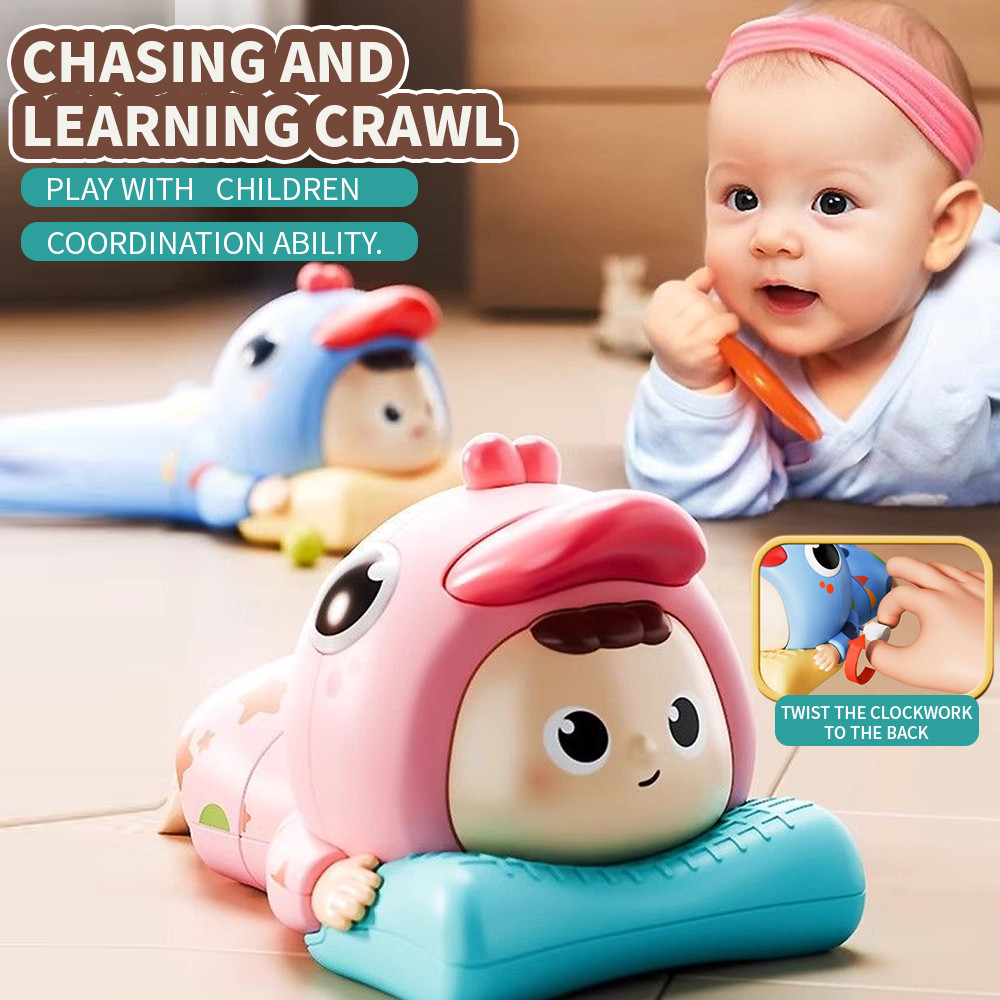 ‌Baby Interactive Crawling Toy with Lights & Music - Tummy Time Crawl ...