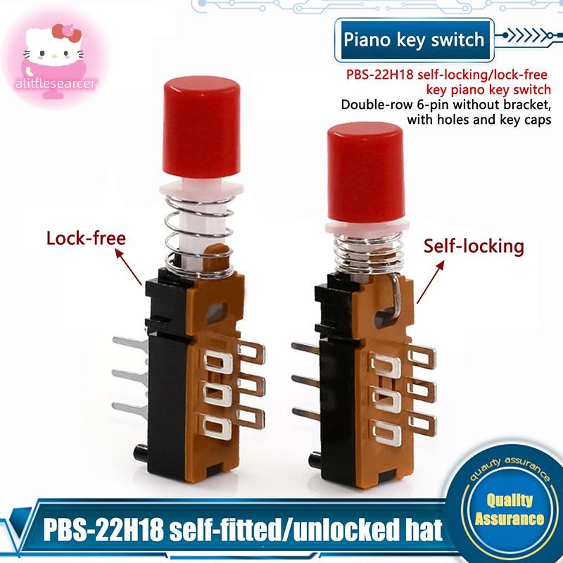alittlesearcer 10 Pcs Button Piano Key Switch 6-Pin Linkage With ...