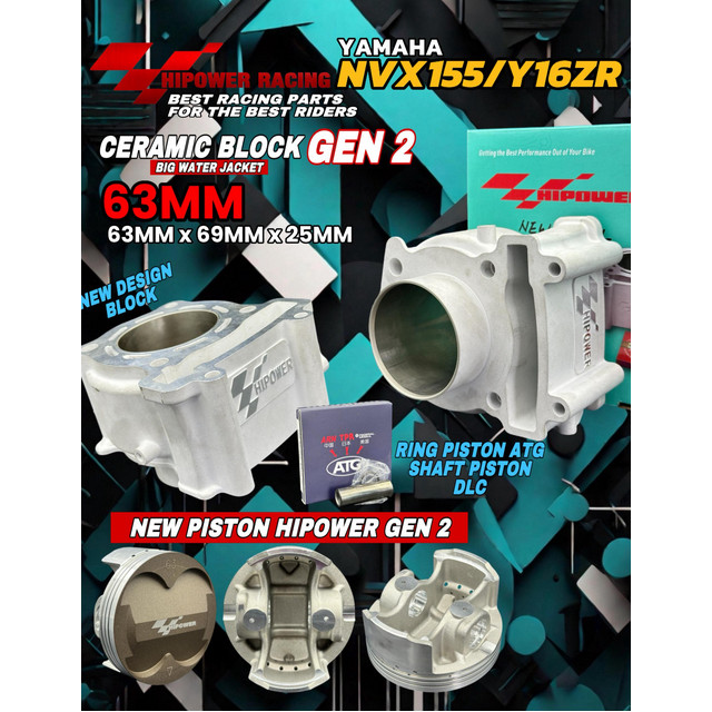*GEN 2 & 3* 58MM 60MM 63MM 65MM 70MM HIPOWER RACING CERAMIC BLOCK ...