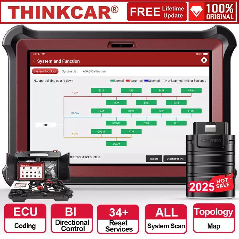 THINKCAR ThinkTool Pad10 Car OBD2 Bidirectional Diagnostic Scanner ...