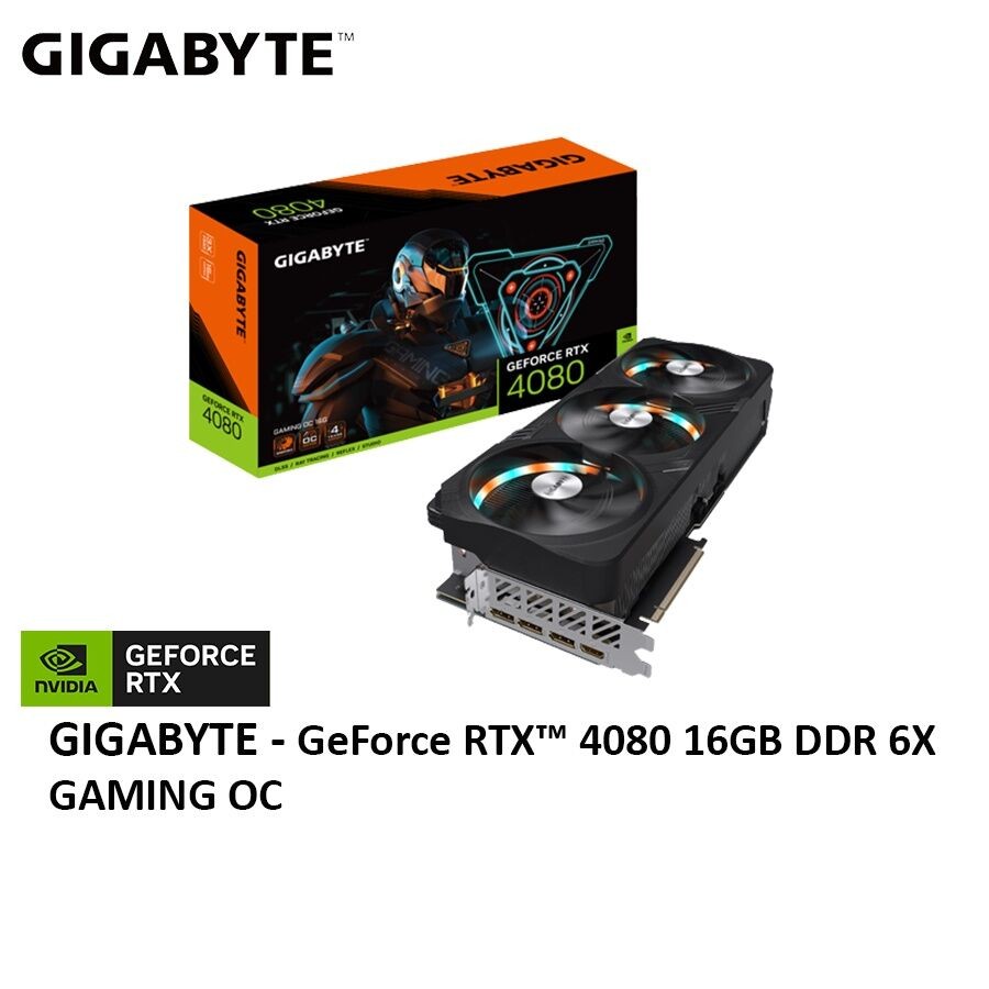 GIGABYTE RTX 4080 GAMING OC 16GB GDDR6X 256-BIT GRAPHIC CARD (GV ...