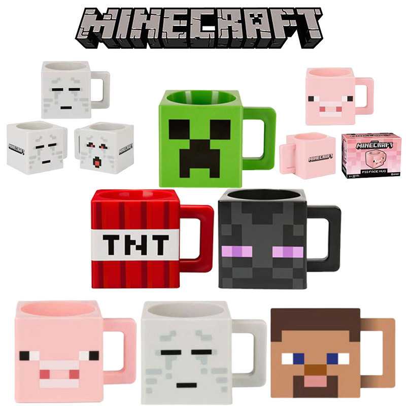 Minecraft Creeper TNT Block Mugs for Kids Gifts Game Minecraft Periphery PP Plastic Cups ...