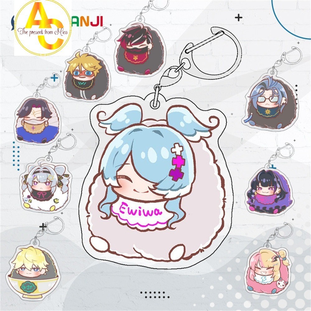 Keychain, Standee, Anime Nijisanji KeyChain Mysta Rias Key Ring Akuma ...