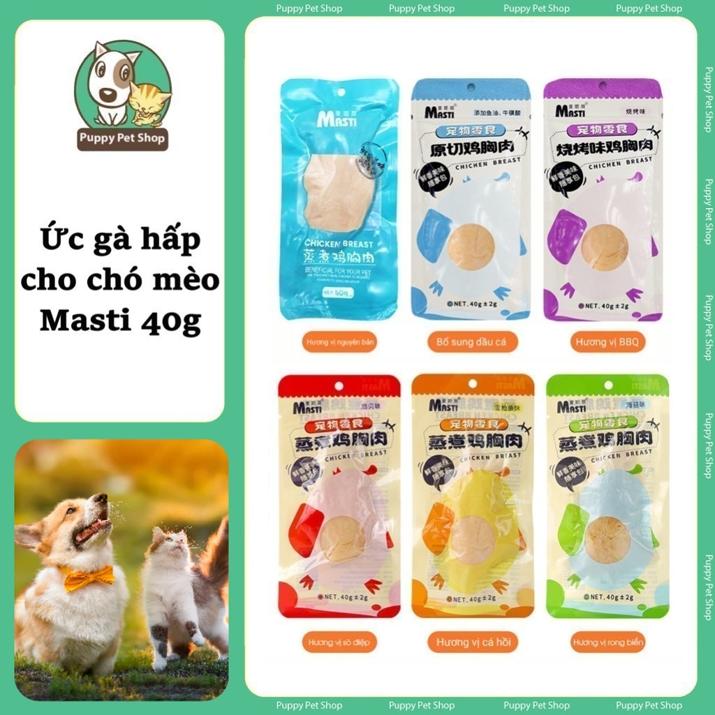 Masti chicken breast 40g many flavors for dogs and cats - treats for ...