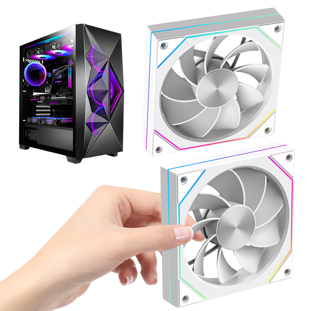 keepdreaming 12cm RGB Case Fans with Lighting Effect RGB PC Fan 5V-3PIN ...