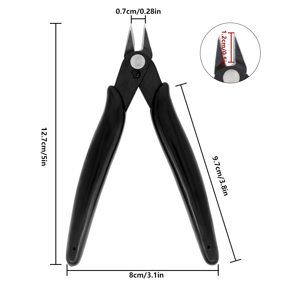 5" Mini Wire Cutter, Precision Flush Cutter, Strong and Sharp Side ...