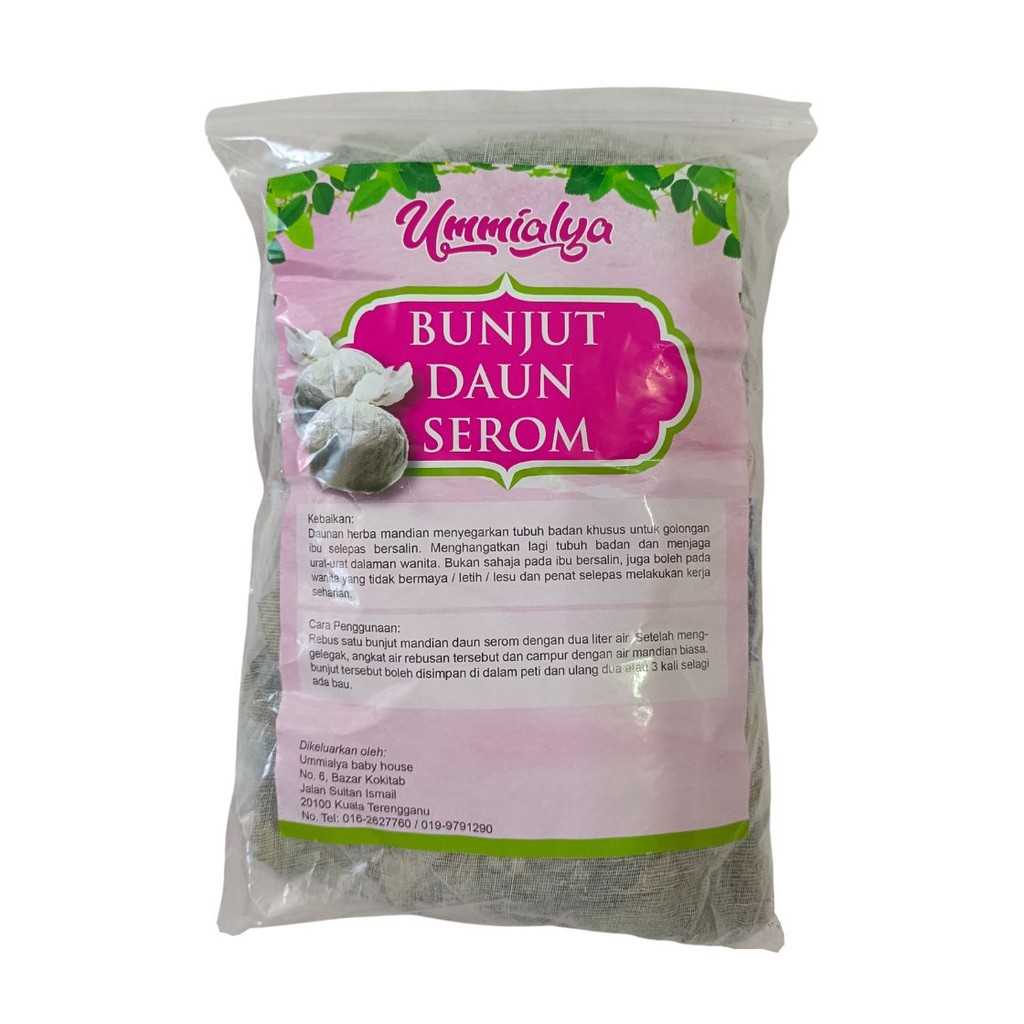 Ummialya Bunjut Daun Serom Mandian Herba Ibu Bersalin (2 Uncang ...